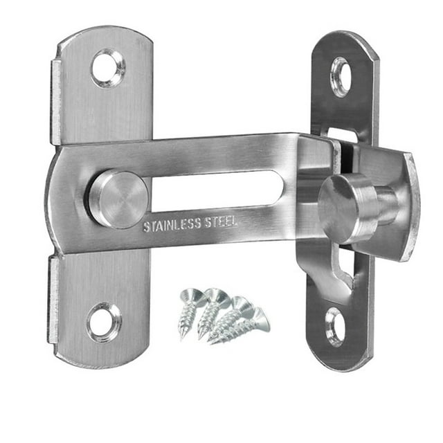 90 Degree Right Angle Door Latch Buckle Hasp Sliding Lock Bolt Safety ...