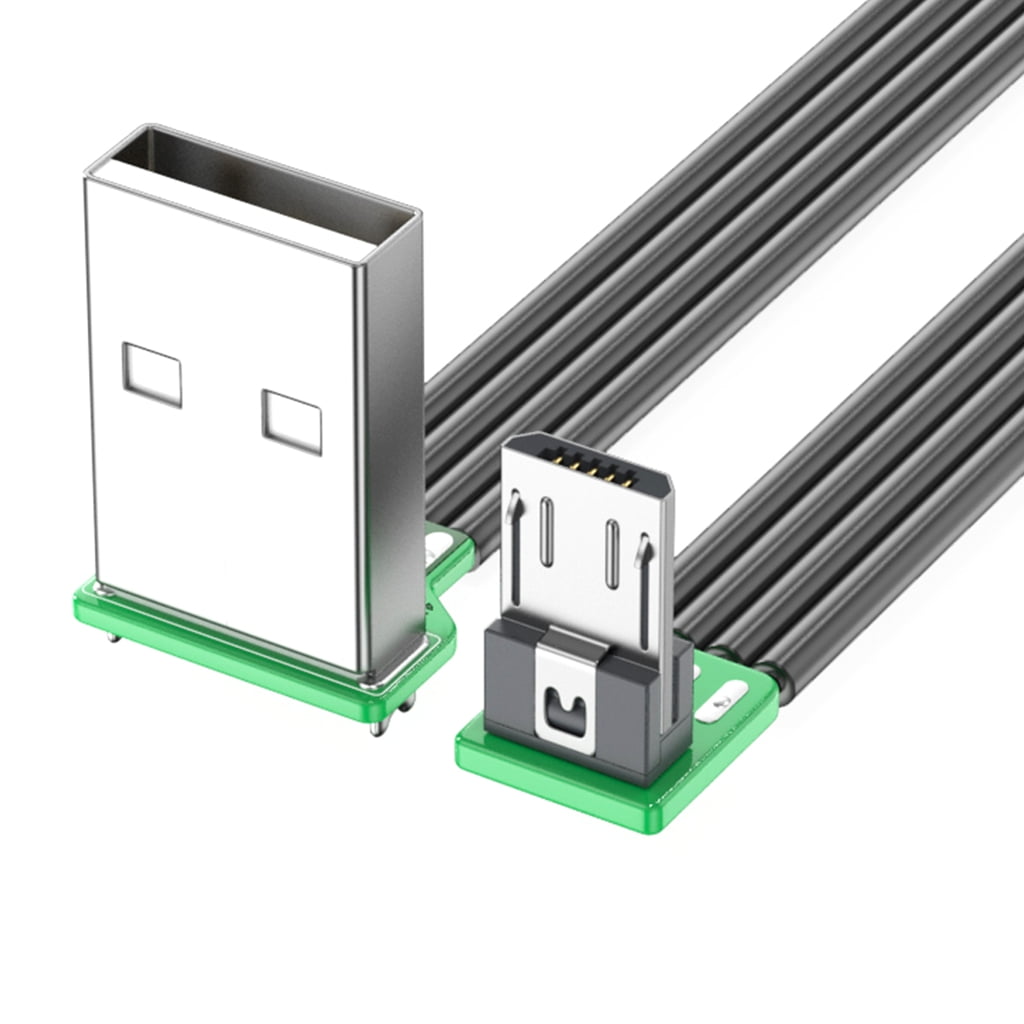 90 Degree Right Angle USB to USB 5Pin Data Cable Cord Down Bend for ...