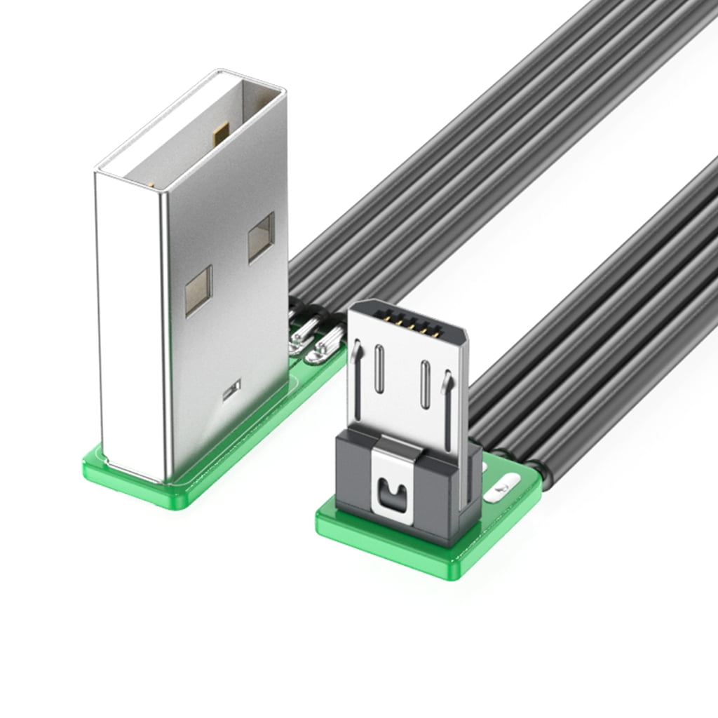 90 Degree Right Angle USB to USB 5Pin Data Cable Cord Down Bend for ...