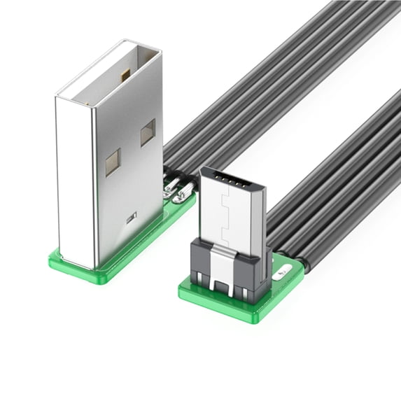 90 Degree Right Angle USB to USB 5Pin Up Bend Power Cable 8 Length for ...