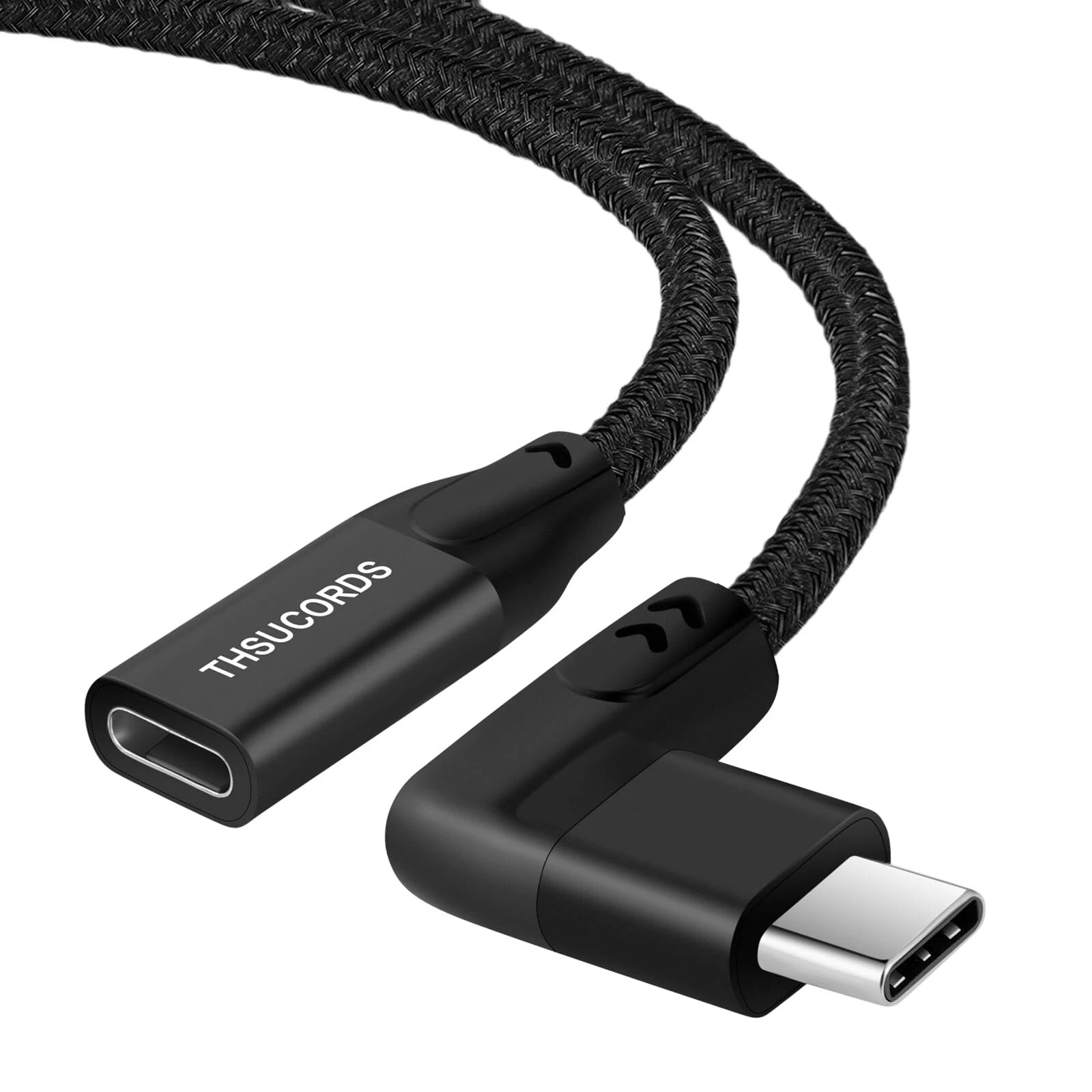90 Degree Right Angle Usb C Extension Cable 3.3ft Usb C 3.2 Gen2 Male ...