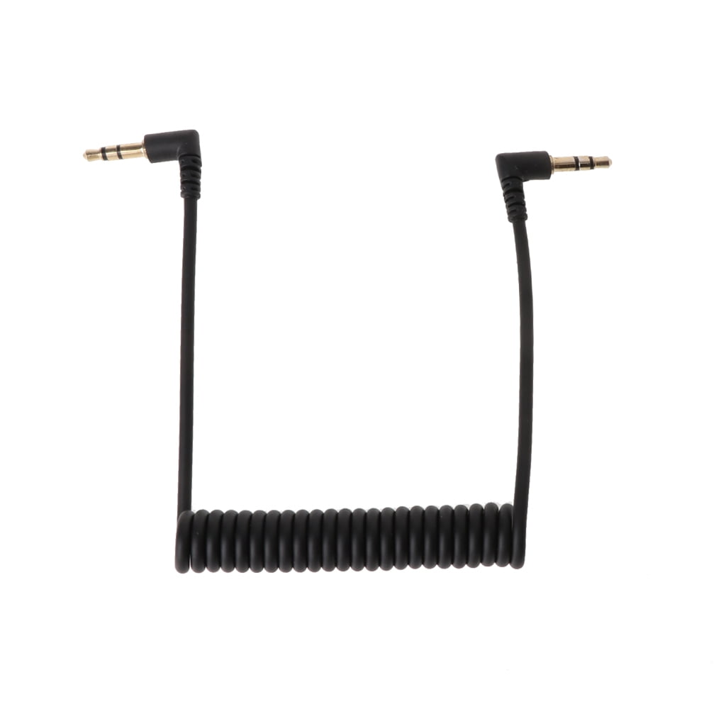 90 Degree Right Angled 3.5mm Jack Male To Male Spring Stereo Audio Car ...