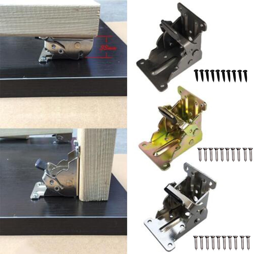 90 Degree Self-Locking Folding Hinge Table Legs Chair Extension Folding ...
