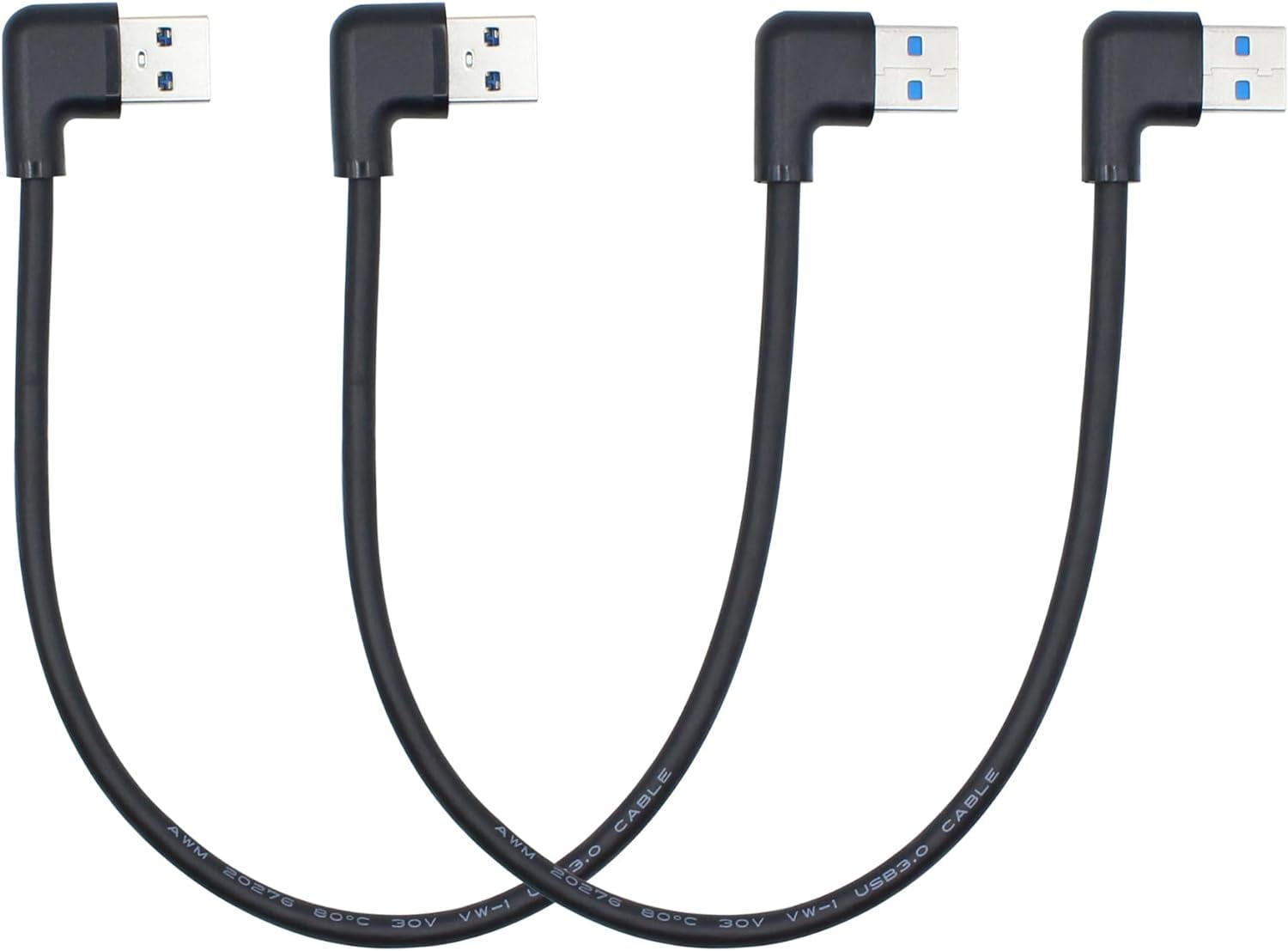 90 Degree Short USB 3.0 Extension Cable 1 Ft, Right Angle USB 3.0 Type ...