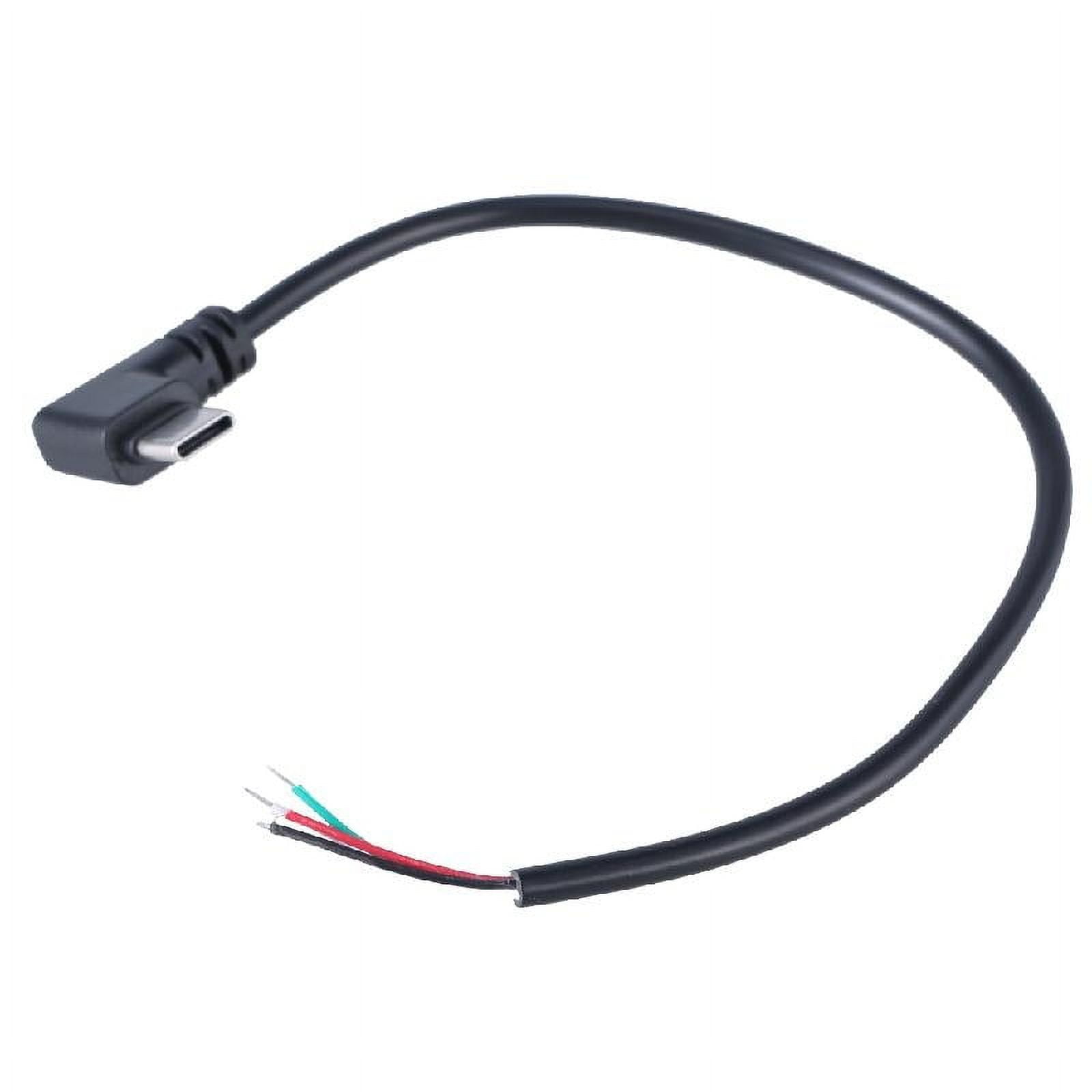 90 Degree/Straight Head USB C to 4Pin Bare Wire Open End Power Cord ...