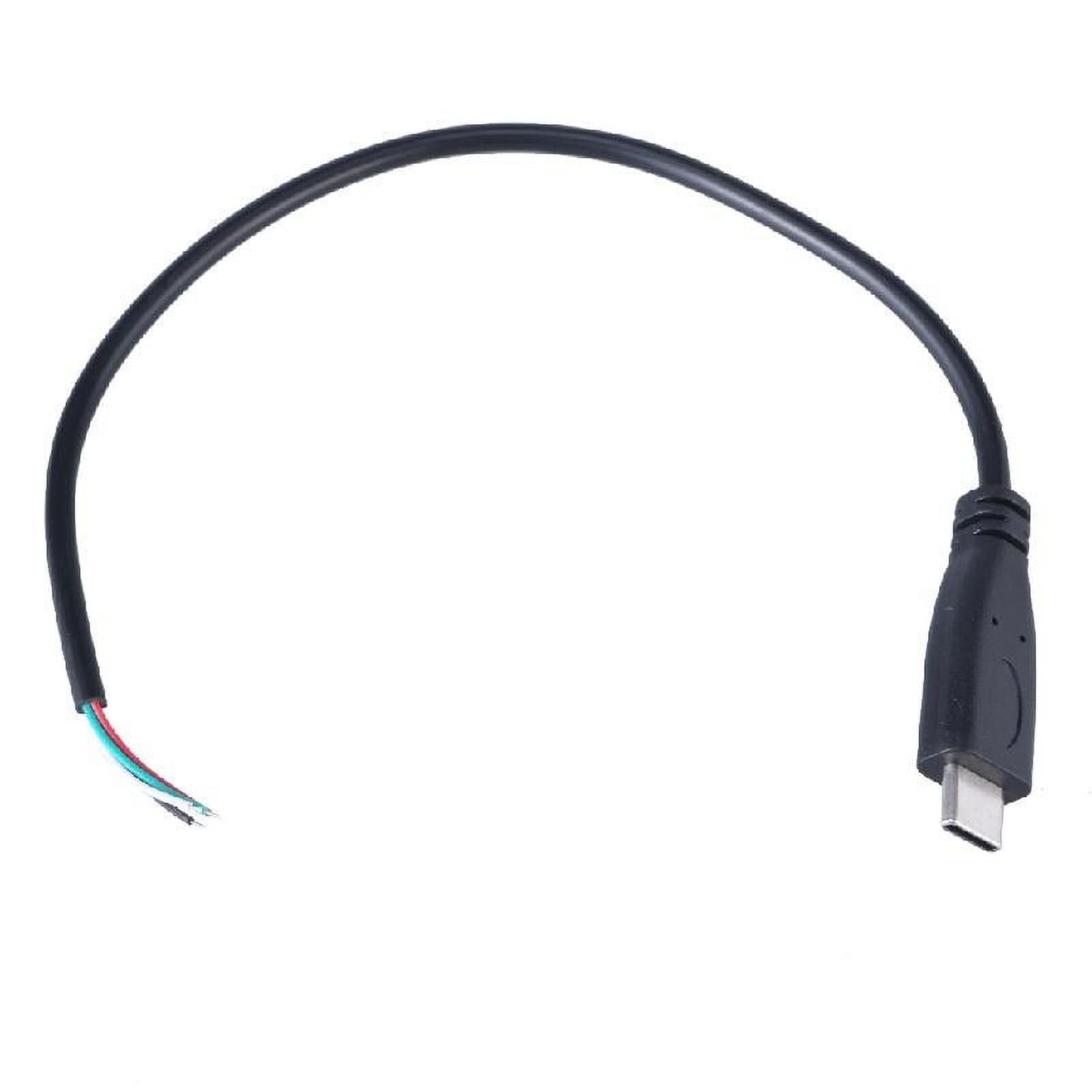 90 Degree/Straight Head USB C to 4Pin Bare Wire Open End Power Cord, Type C Male Plug Pigtail ...