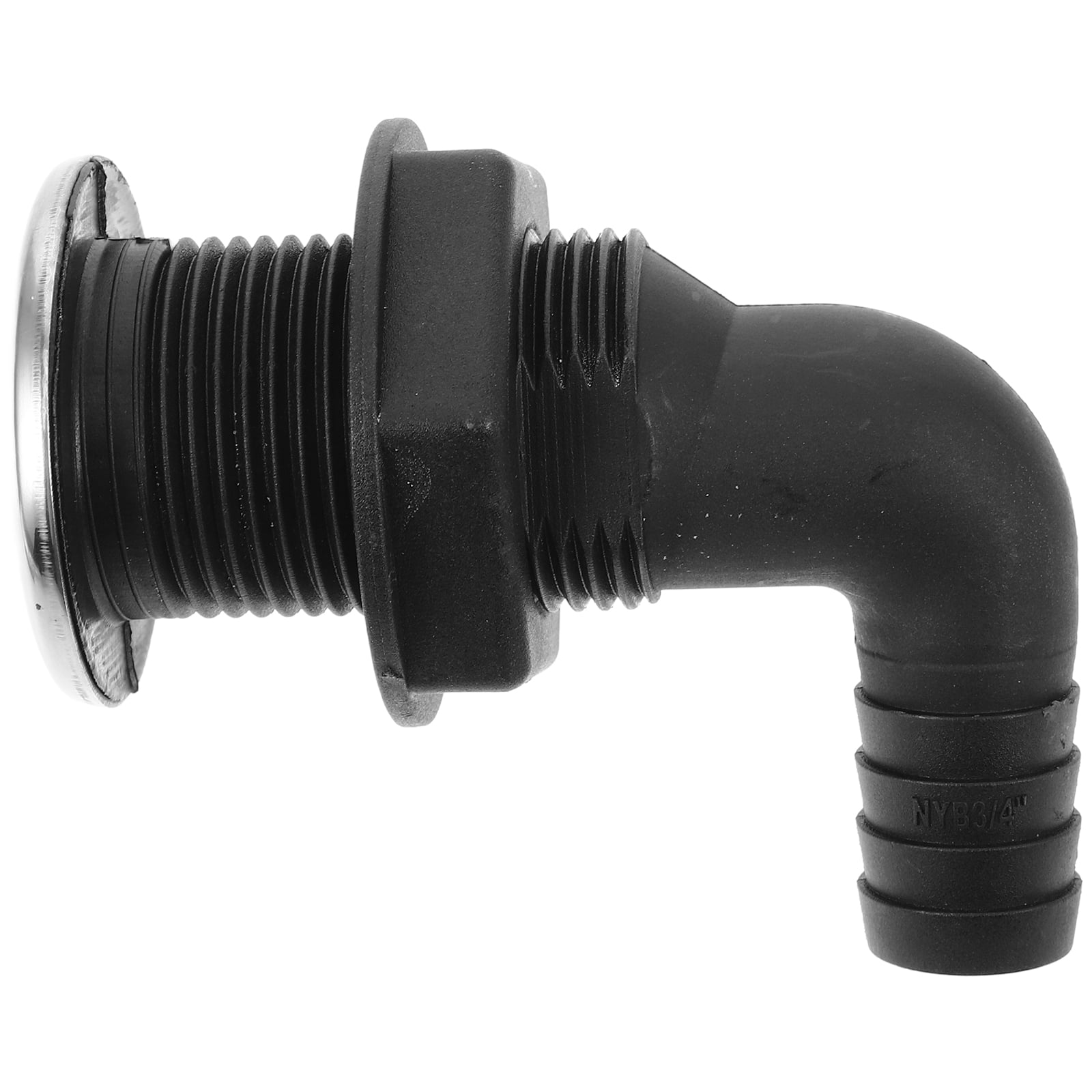 90-Degree Thru-Hull Connector Marine Thru-Hull Scupper Drain for Hose ...