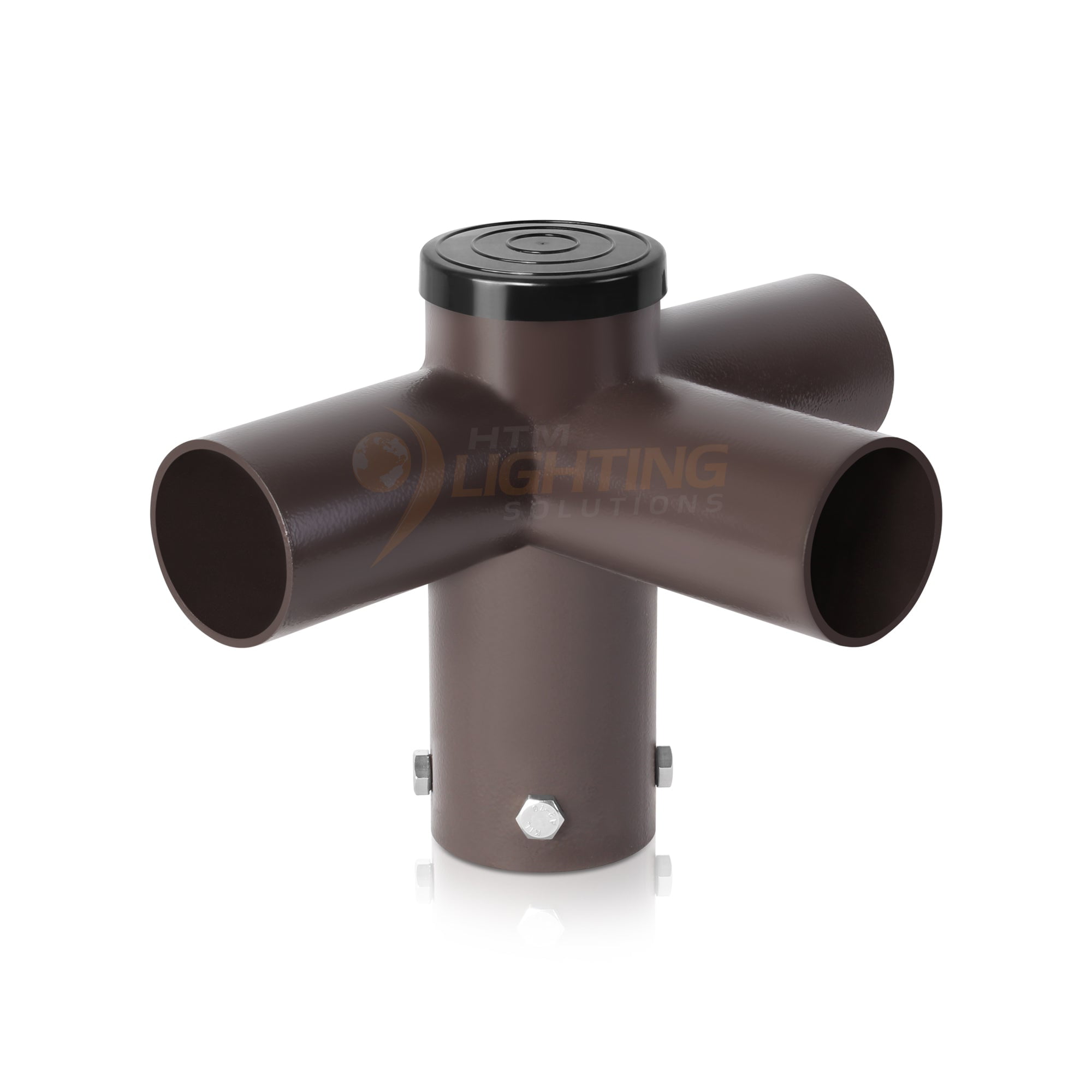 90 Degree Triple Pole Mount Bracket, 2-3/8in Horizontal Arm Tenon ...