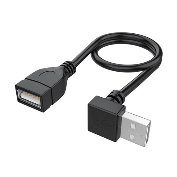 90 Degree USB 2.0 Extension Cable Male to Female Short Cable for Laptop ...