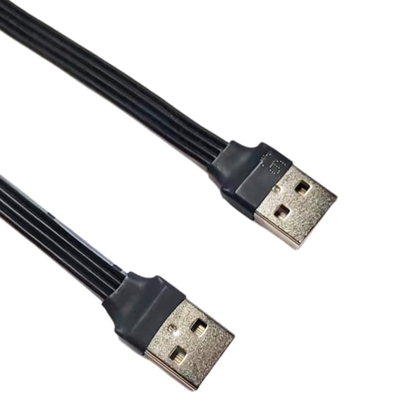 90 Degree USB 2.0 to USB 2.0 Cable Silicone Flat Wire Supports Fast ...