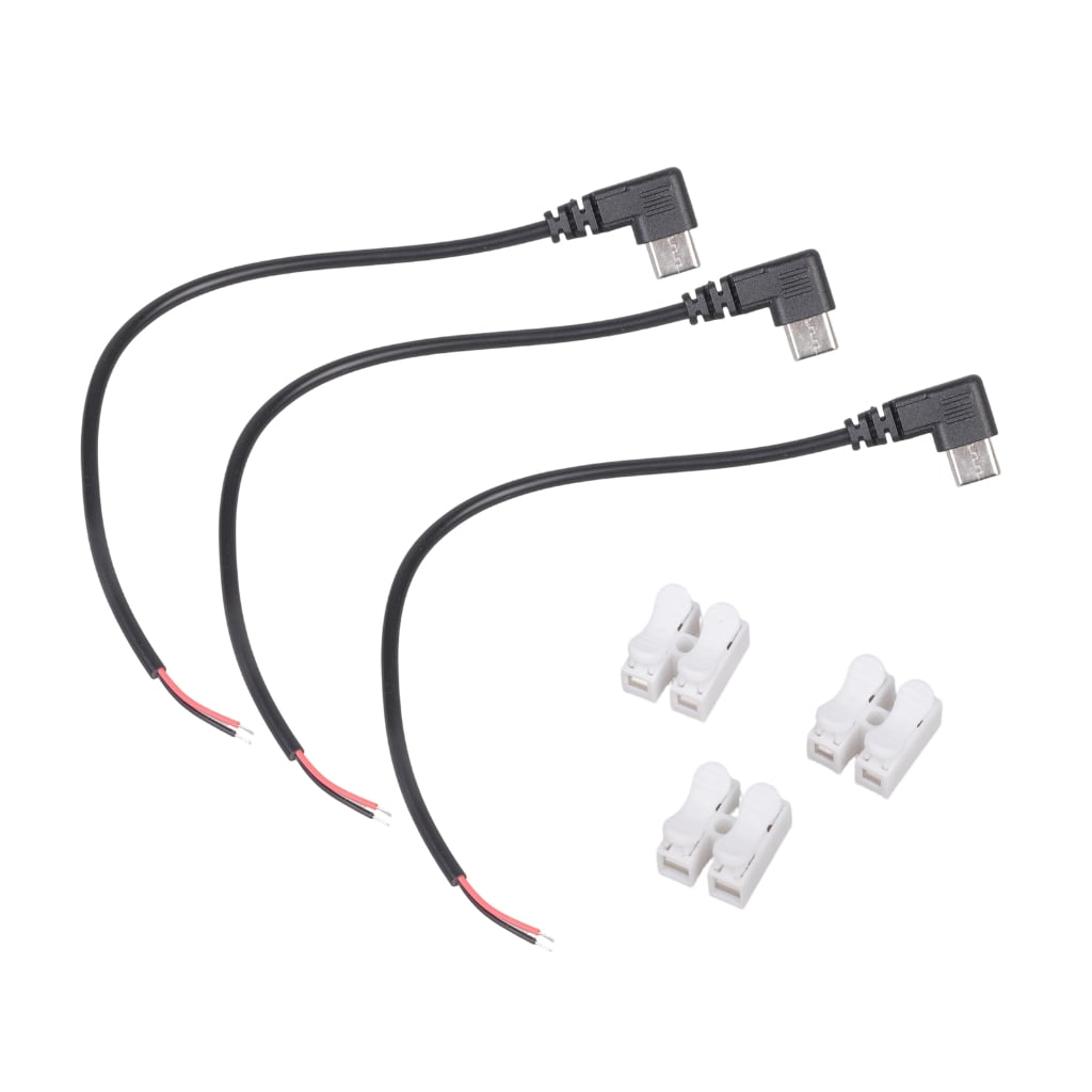 90 Degree USB C to 2 Pin Bare Wire Open End 5V 2A USB Type C Male Plug ...