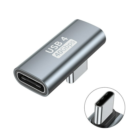 90 Degree USB C to USB C Adapter 40Gbps USB C Female to USB Male ...