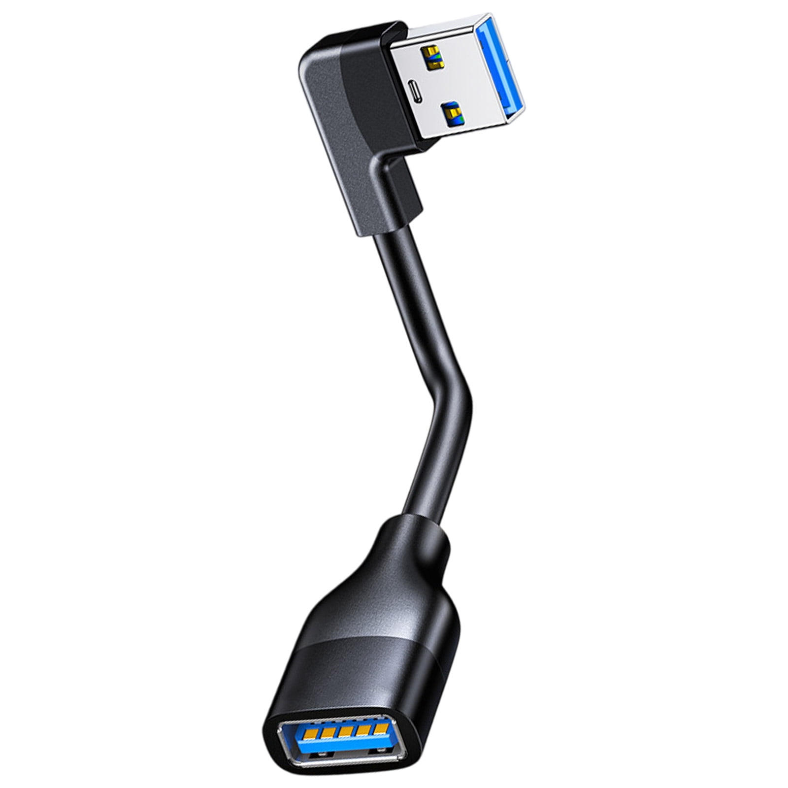 90 Degree USB3.0 Extension Cable Portable Male to Female Extender Cord ...