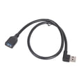90 Degree USB3.0 Extension Cable Portable Male to Female Extender Cord ...