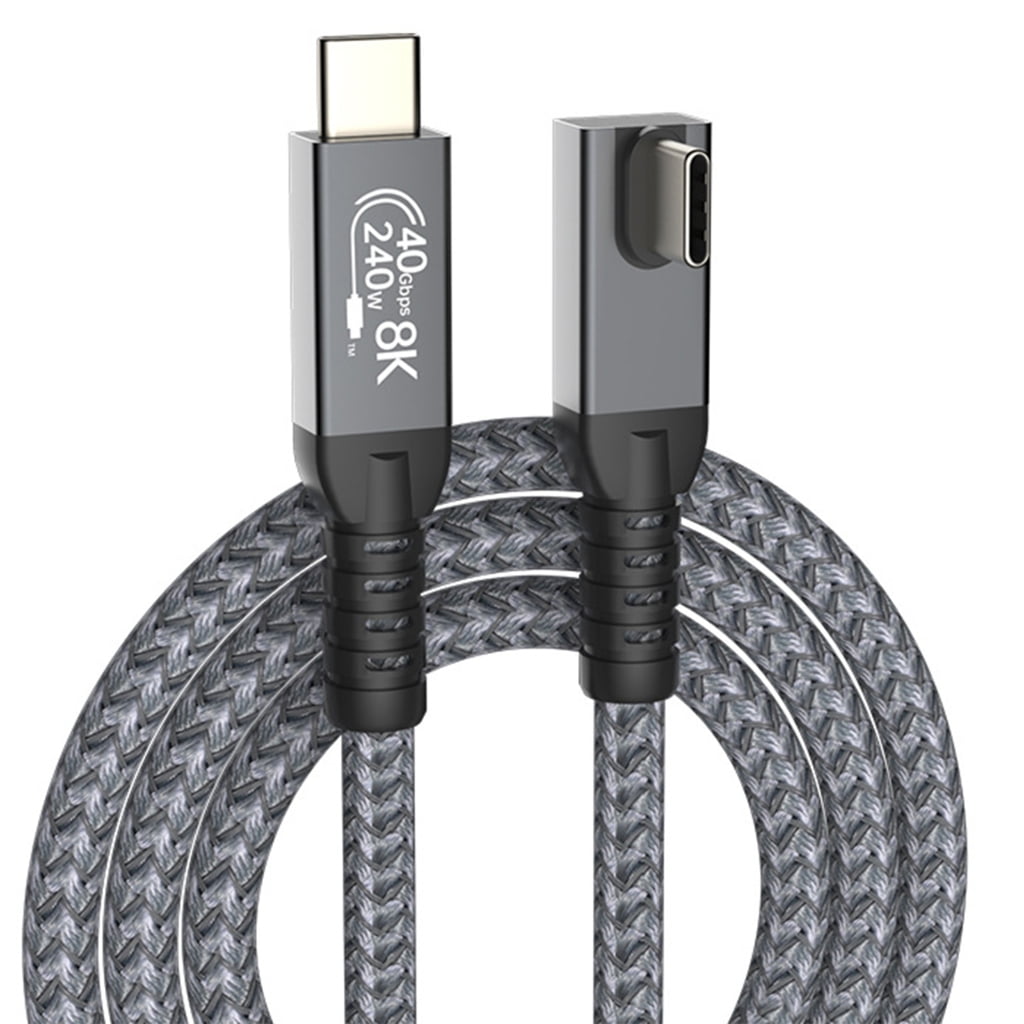 90 Degree USB4 Extension Cable 240W 8K USB C 40Gbps Data Transmission ...