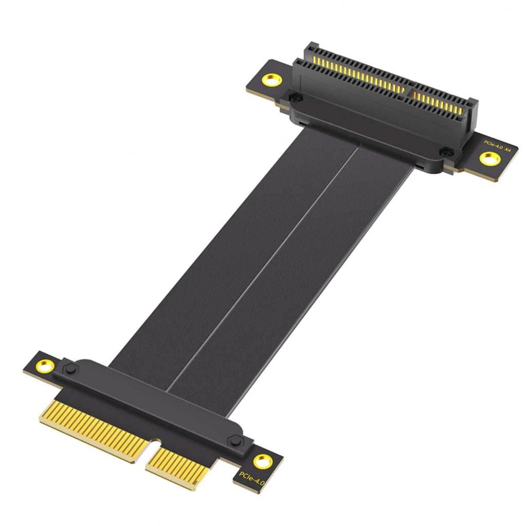 PCIE4.0 4X Right Angle Risers Card Extender 90 Degree to 180 Degree ...