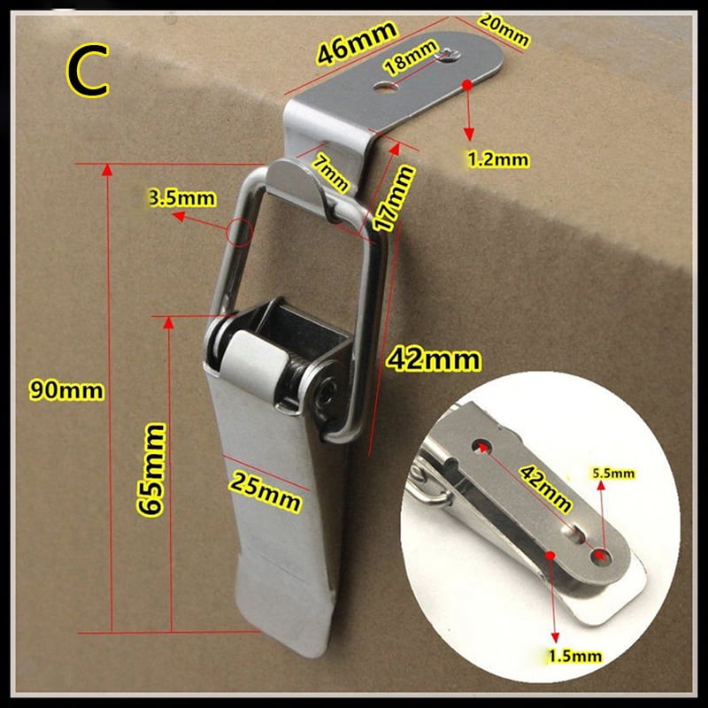 90 Degrees Duck-mouth Buckle Hook Lock Draw Toggle Latch Clamp Clip ...
