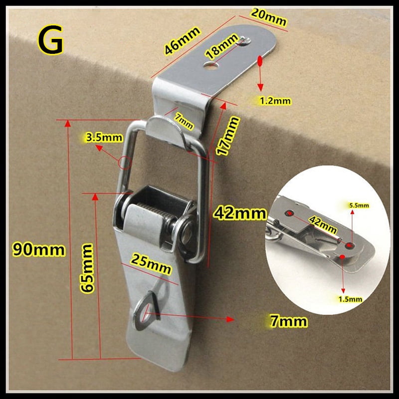 90 Degrees Duck-mouth Buckle Hook Lock Draw Toggle Latch Clamp Clip ...
