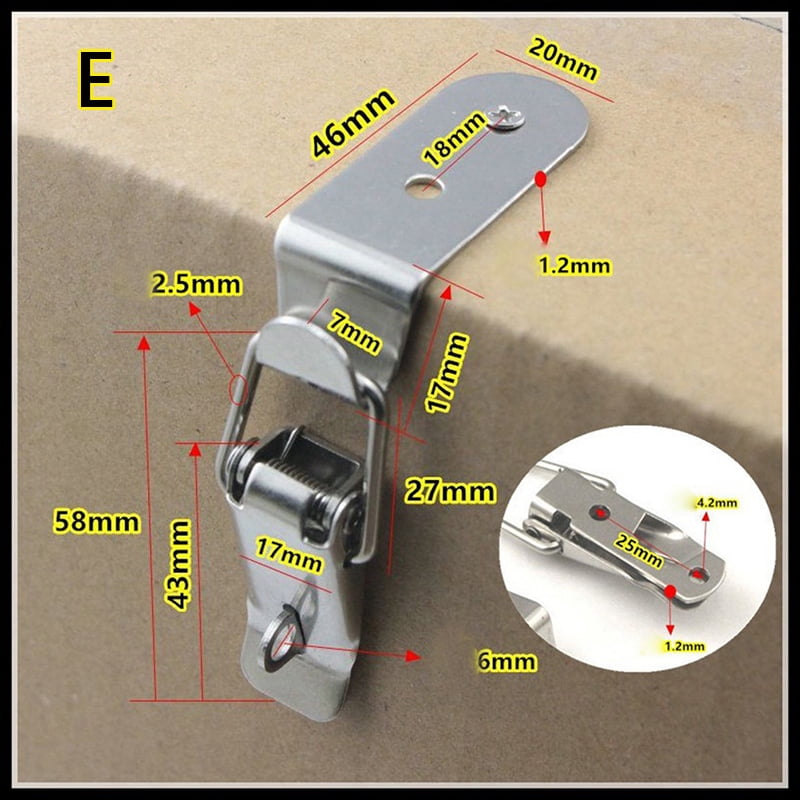 90 Degrees Duck-mouth Buckle Hook Lock Draw Toggle Latch Clamp Clip ...