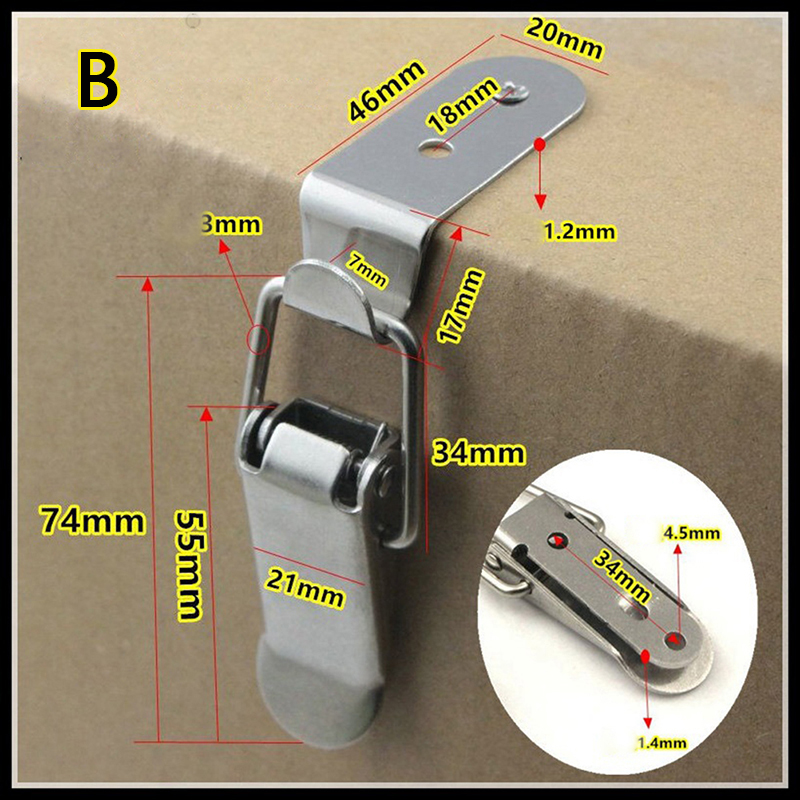 90 Degrees Duck-mouth Buckle Hook Lock Draw Toggle Latch Clamp Clip ...