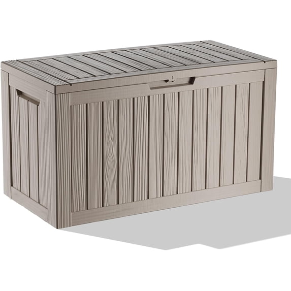 90 Gallon Outdoor Storage Box - Deck Box Container for Patio, Pool, and ...