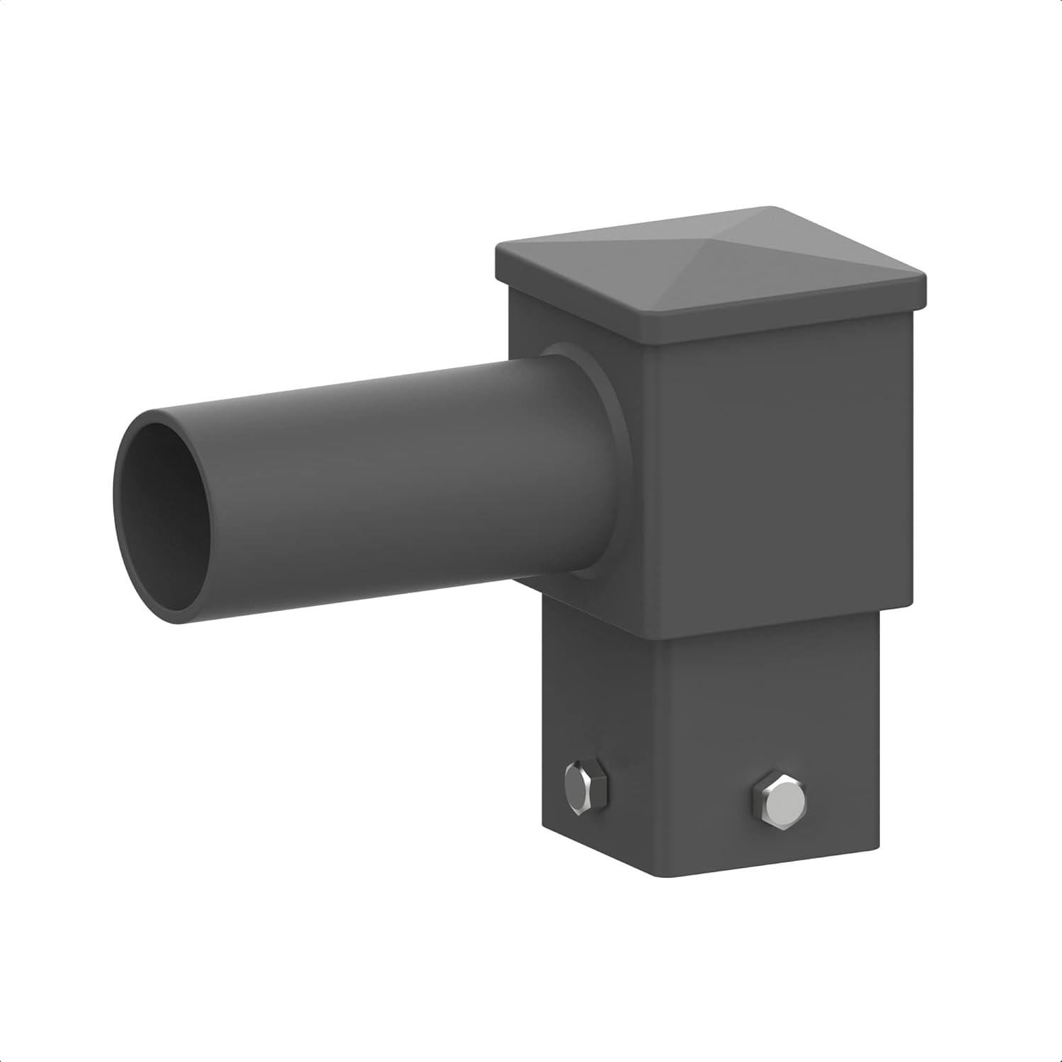 90 Horizontal Tenon Adapter for 4 Inch Square Pole Bracket Adapter with Slip Fitter Mount (2 3 ...