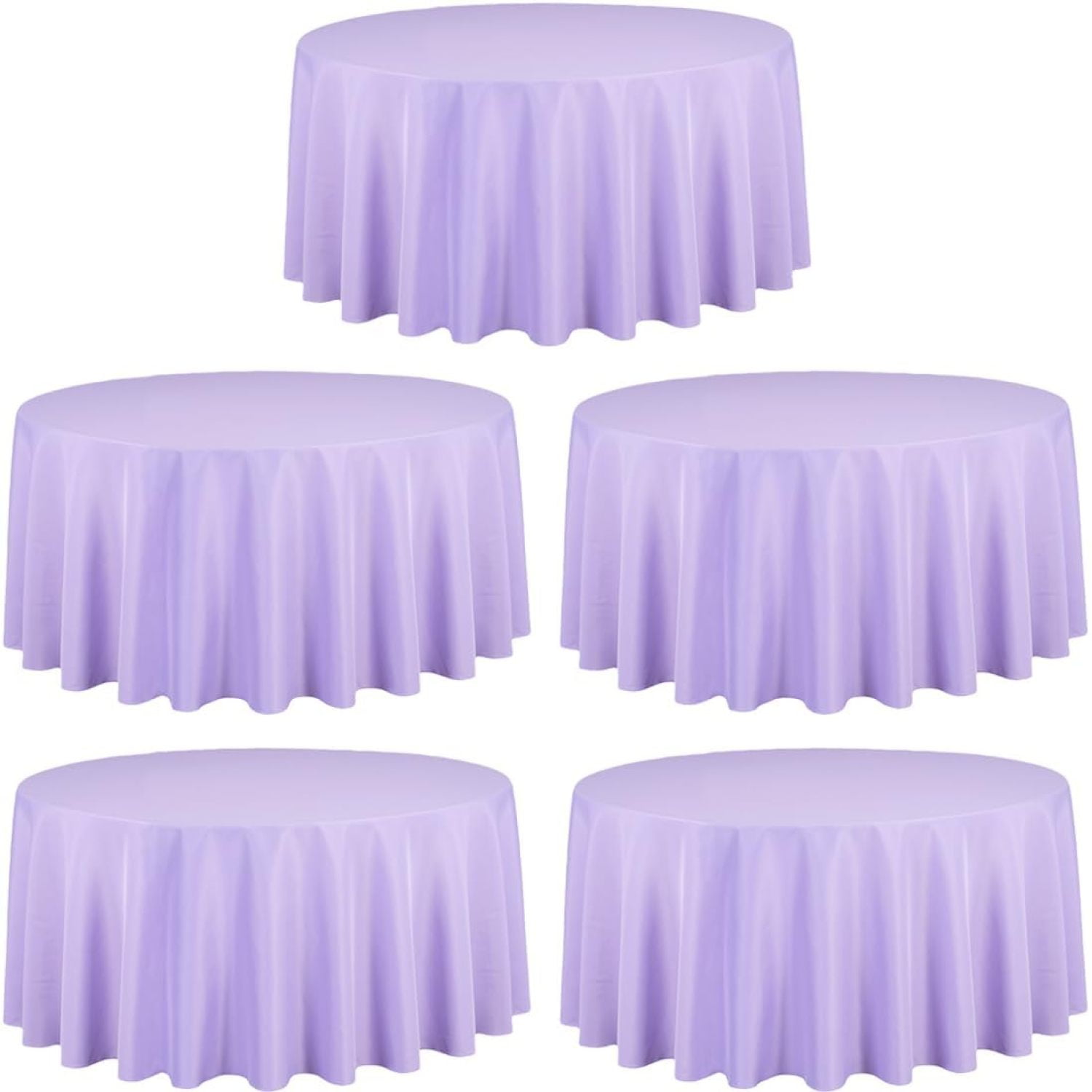 90 Inch Round Tablecloth White for Round Table - Stain and Wrinkle ...