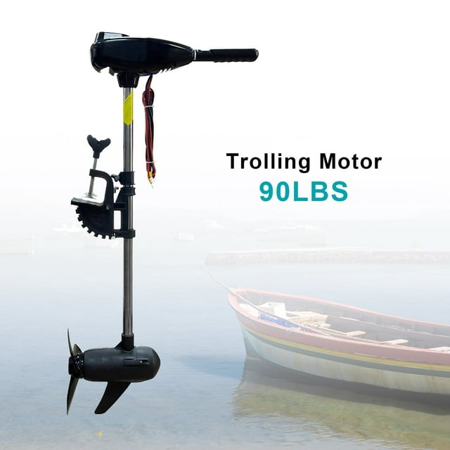 "90 lbs 8-Speed Electric Trolling Motor, Adjustable Handle, Saltwater ...