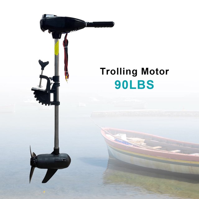 "90 lbs 8-Speed Electric Trolling Motor, Adjustable Handle, Saltwater ...