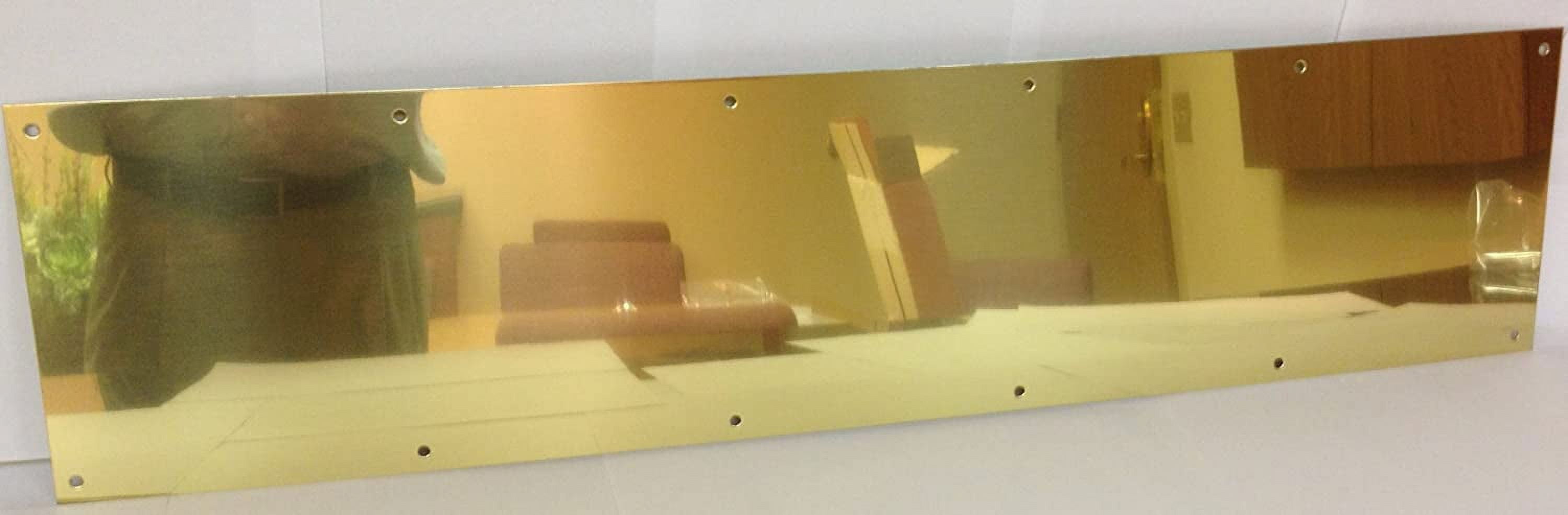 90 Metal Kick Plate, Brass Finish, 36" Width x 10" Height, 3/64" Thick ...