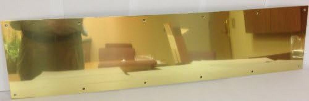 90 Metal Kick Plate, Brass Tone Finish, 34" Width x 6" Height, 3/64 ...