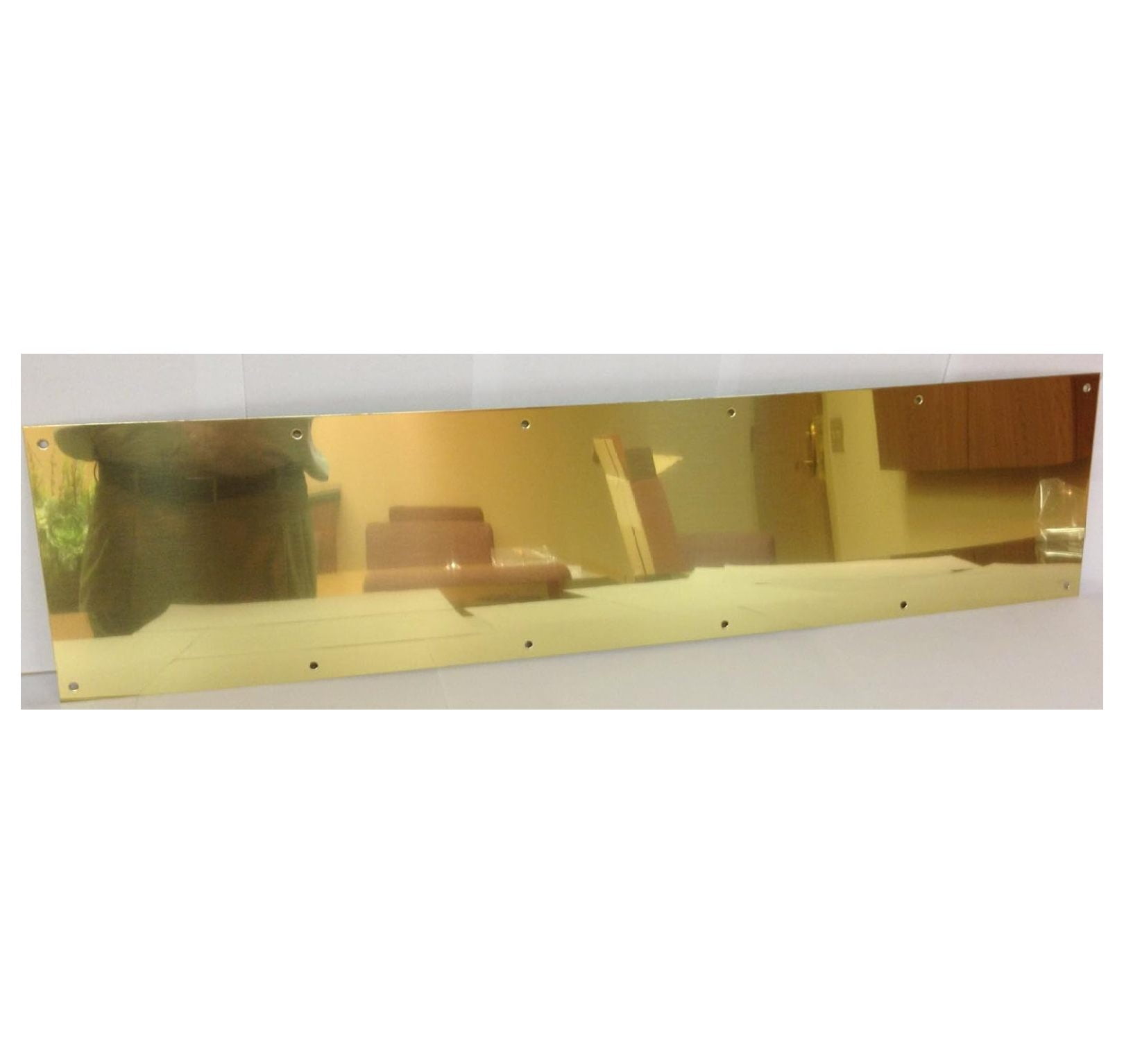 90 Metal Kick Plate, Brass Tone Finish, 36" Width x 6" Height, 3/64 ...