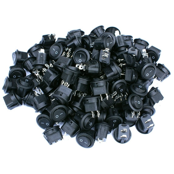 90 PACK 6A 250V 10A 125V SPST ON/OFF 2 POSITION MINI ROUND ROCKER ...