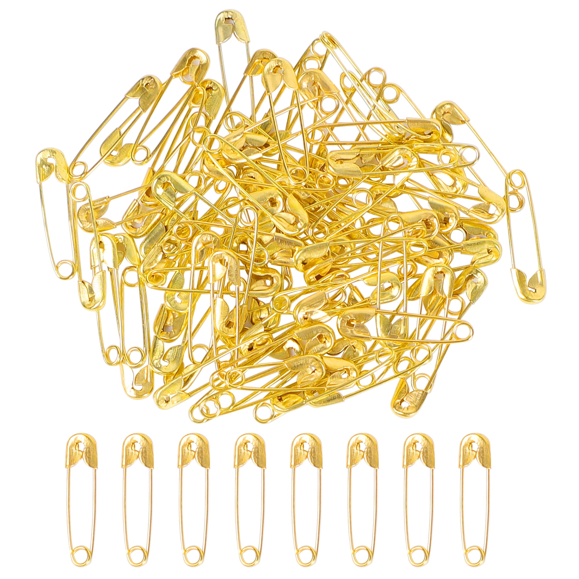 90 PCS Safety Pins, 0.8inch/20mm Safety Pins Bulk, Gold Safety Pin Pins ...