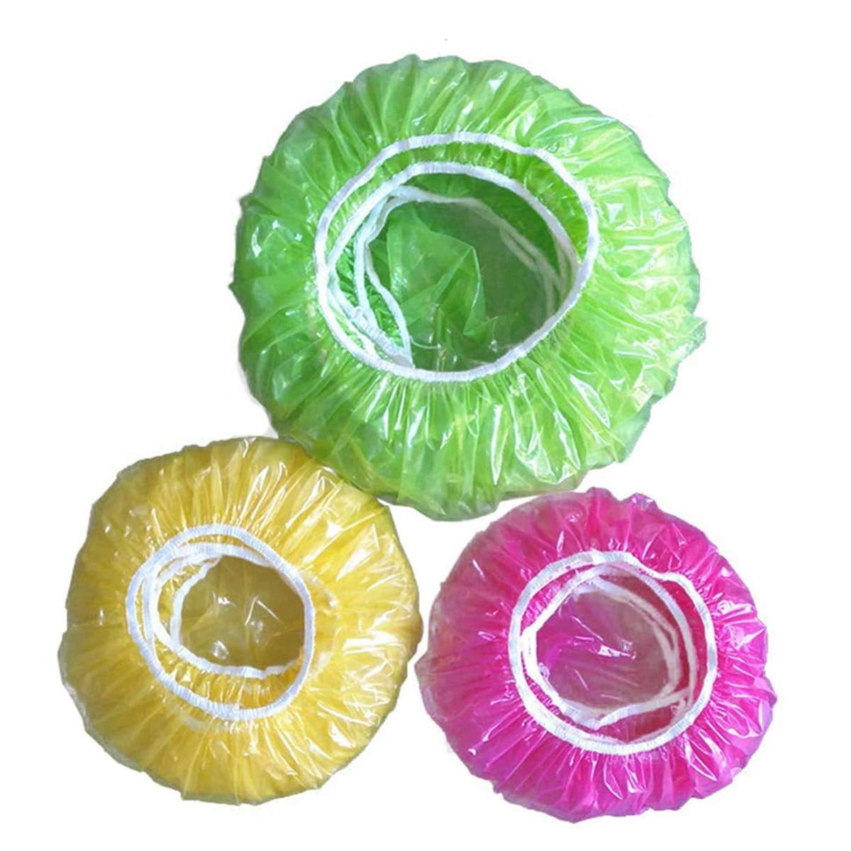 90 Pack Elastic Colorful Bowl Covers Reusable Elastic Food Bowl Storage ...