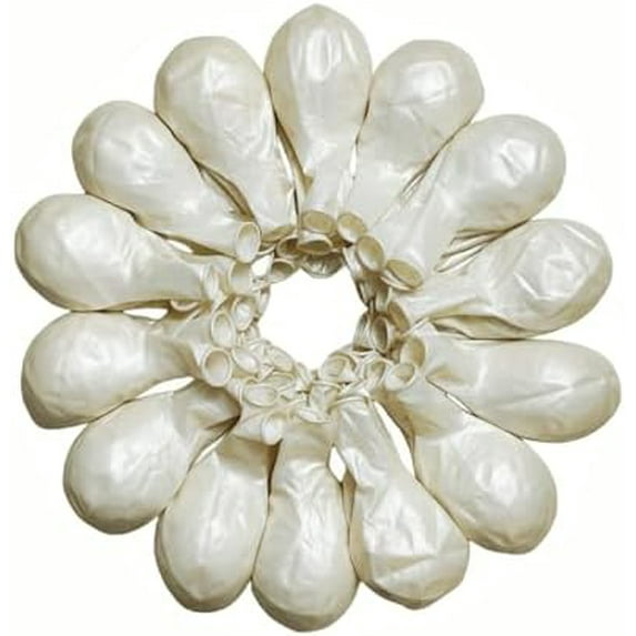 90 Pack White Pearl Balloons 18 inch Pearl White Latex Party Balloon ...