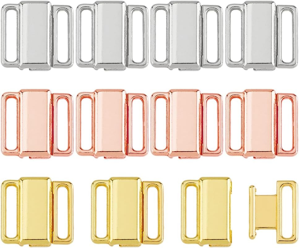 90 Pcs 3 Colors Bikini Clasp Bra Buckles Front Closing Bra 14x15.5mm ...