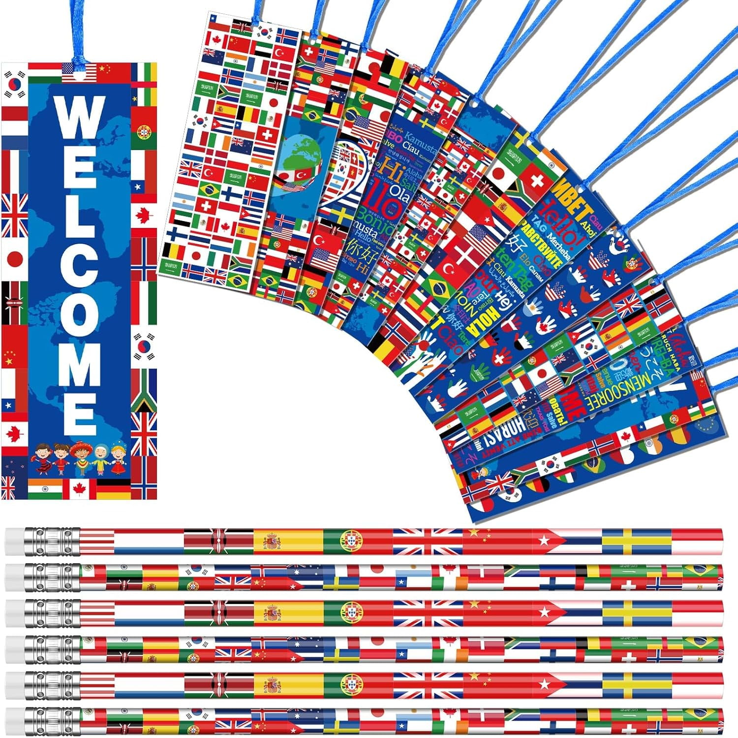 90 Pcs/ 30 Sets International World Flags Party Favor Include 60 Flags ...