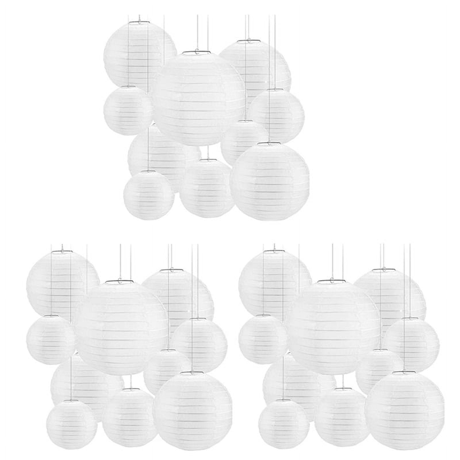 90 Pcs 4 Inch-12 Inch White Paper Lantern Chinese Lanterne Papier ...
