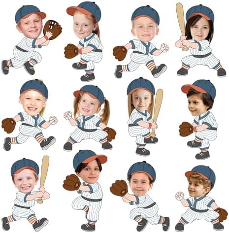 90 Pcs Baseball DIY Cutouts Sports Ball Cut-Outs Cartoon Baseball ...