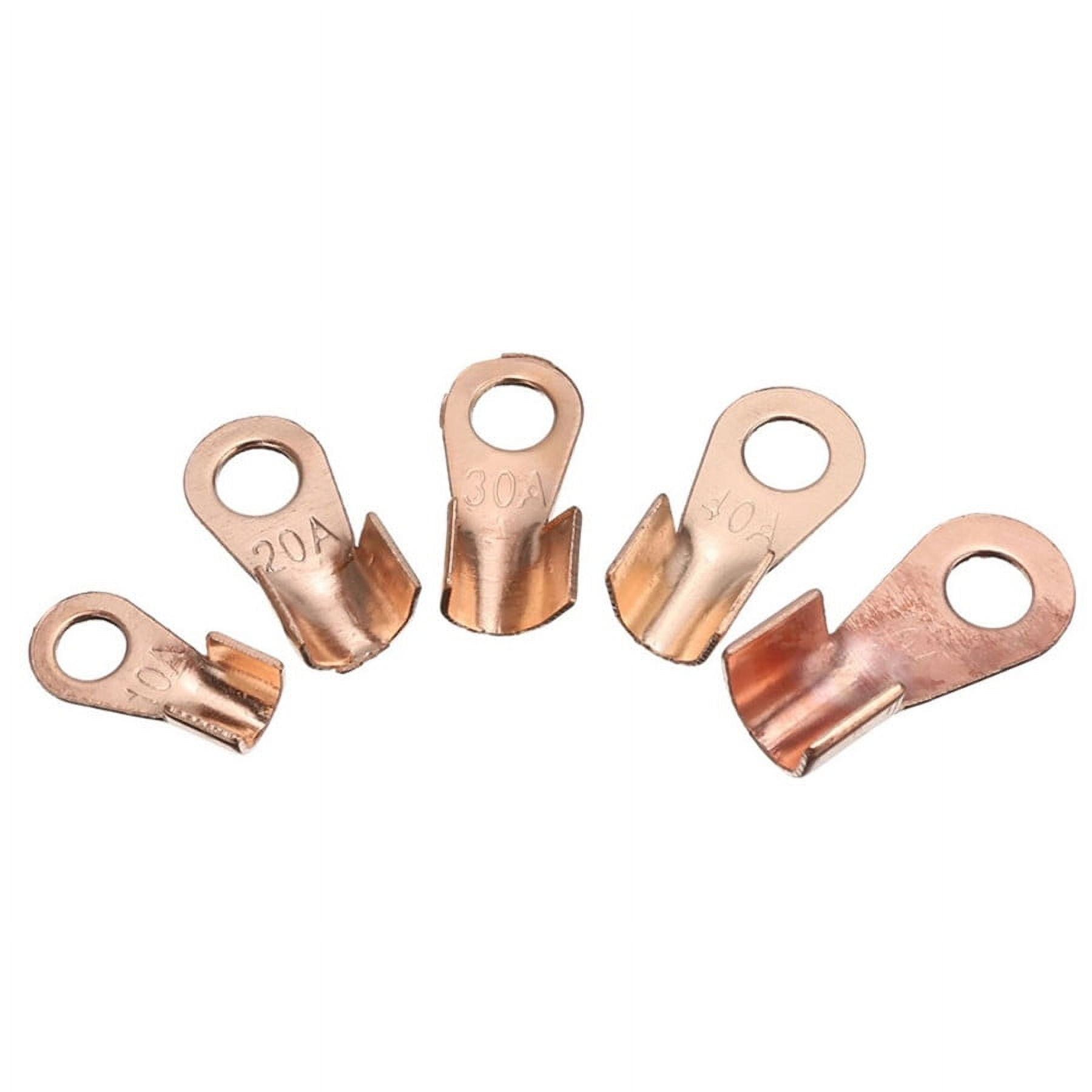 90 Pcs/Box Copper Battery Cable Connector Open Lugs Wire Terminals Kit ...