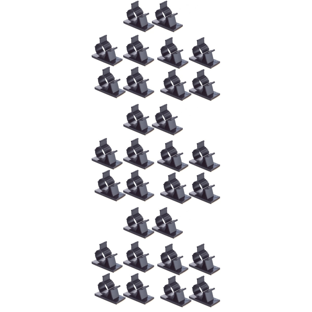 90 Pcs Cable Ties Holders Wire Clamps Adhesive Backed Clips Management ...