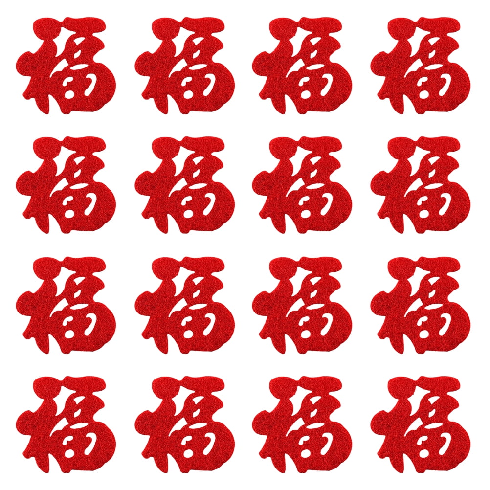 90 Pcs Decoration Fu Character Chinese New Year Home Decorations ...