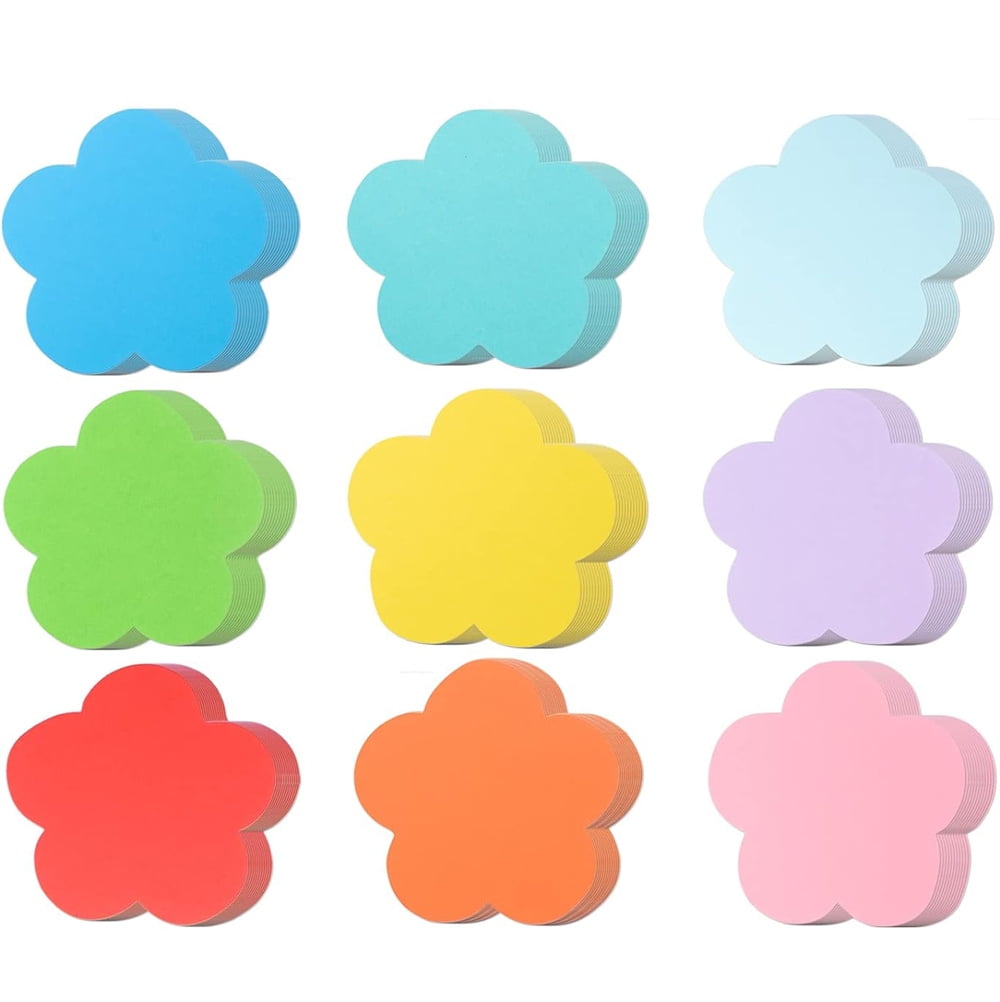 90 Pcs Flower Cutouts Paper Flowers Assorted Color Spring Flower ...