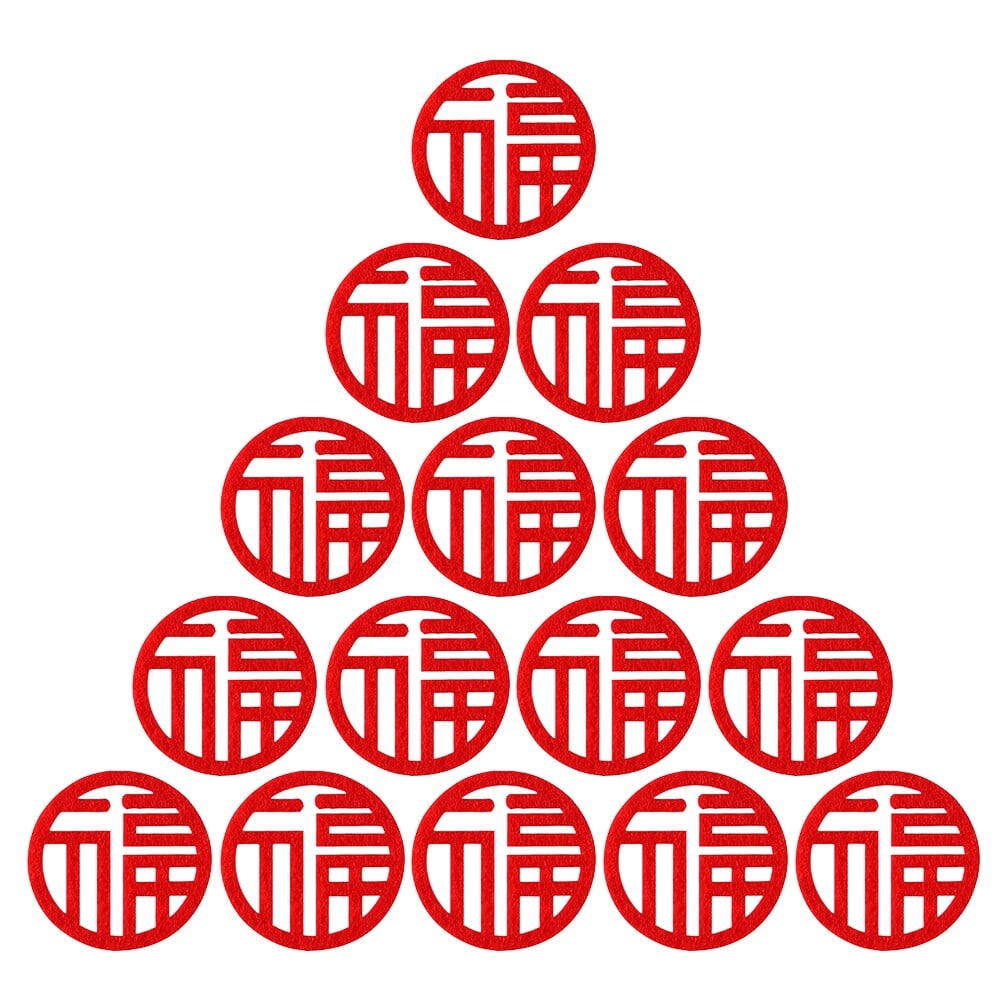 90 Pcs Fu Character Home Bonsai Stickers Door Window Decorations ...