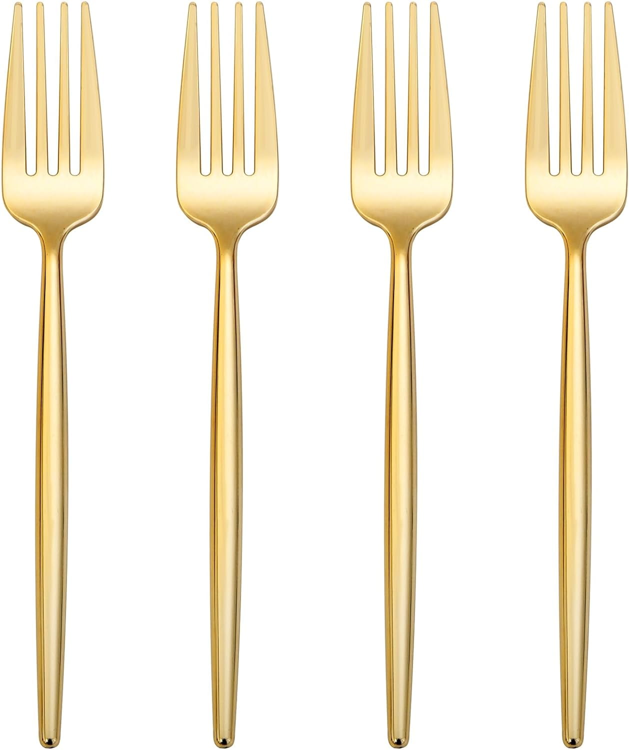 90 Pcs Gold Plastic Forks,Gold Disposable Utensils, Disposable Heavy ...