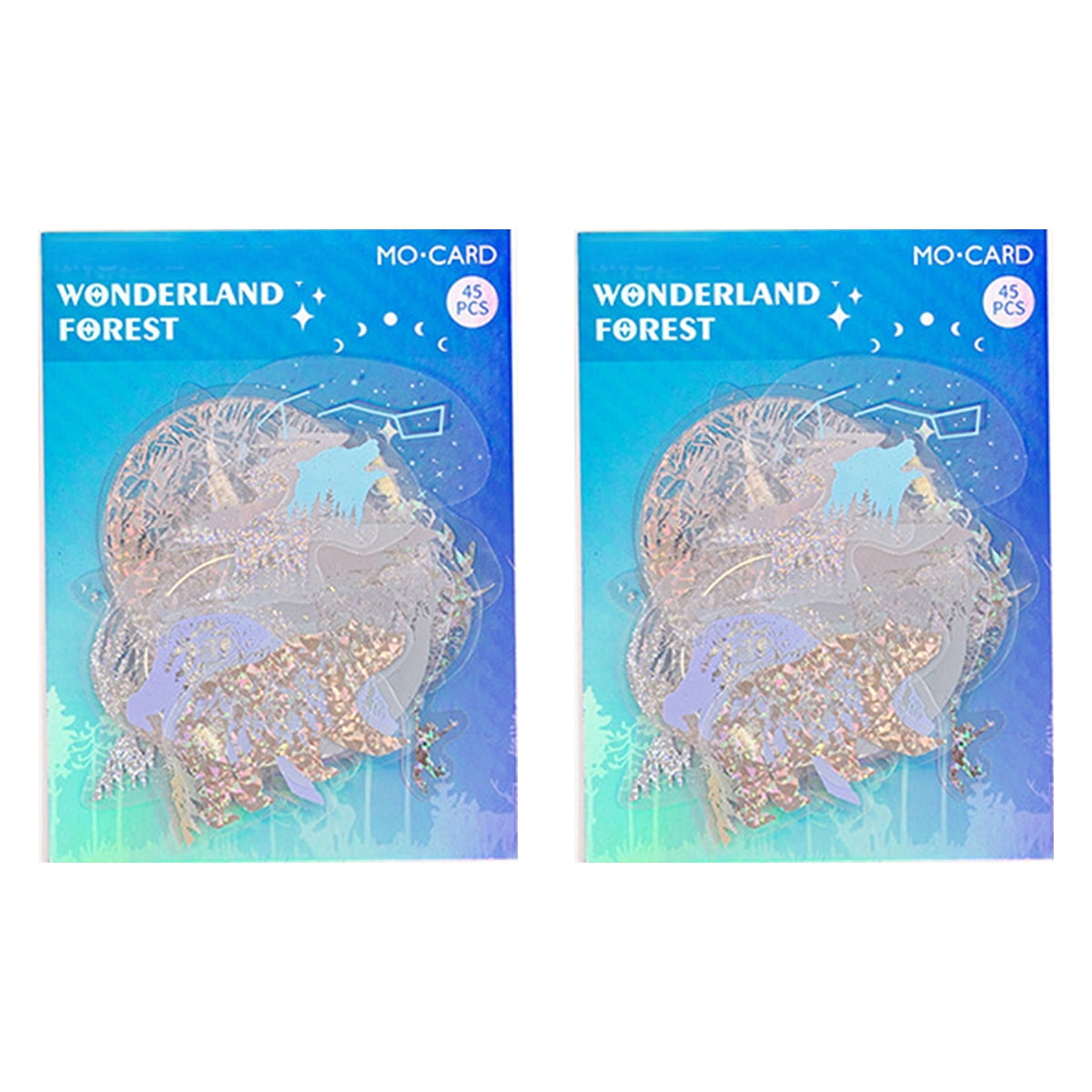 90 Pcs Holographic Stickers, Glitter Shiny Iridescent Transparent Resin ...