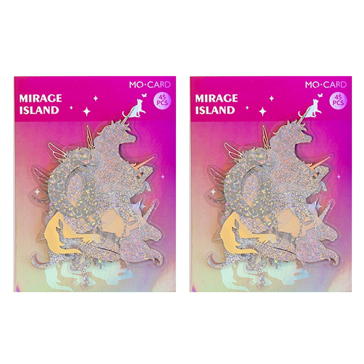 90 Pcs Holographic Stickers, Glitter Shiny Iridescent Transparent Resin ...