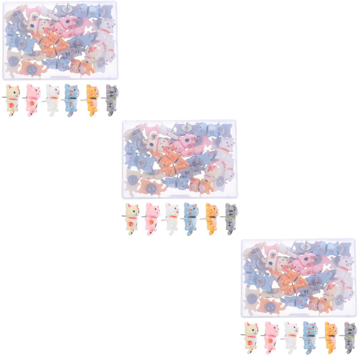 90 Pcs Long Tail Cat Pushpin Thumb Tack Cork Board Accessories Decor ...