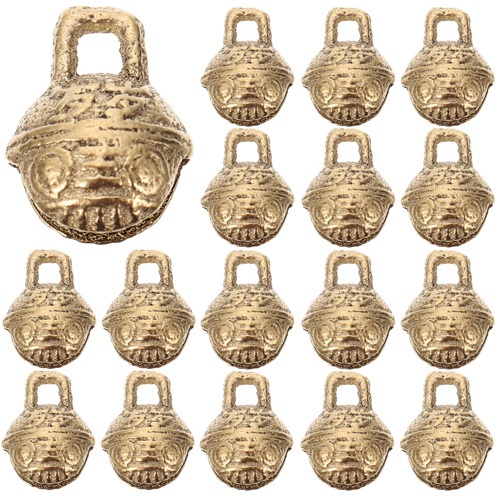 90 Pcs Pure Copper Decorative Bell Necklace Small Bells for Crafts ...